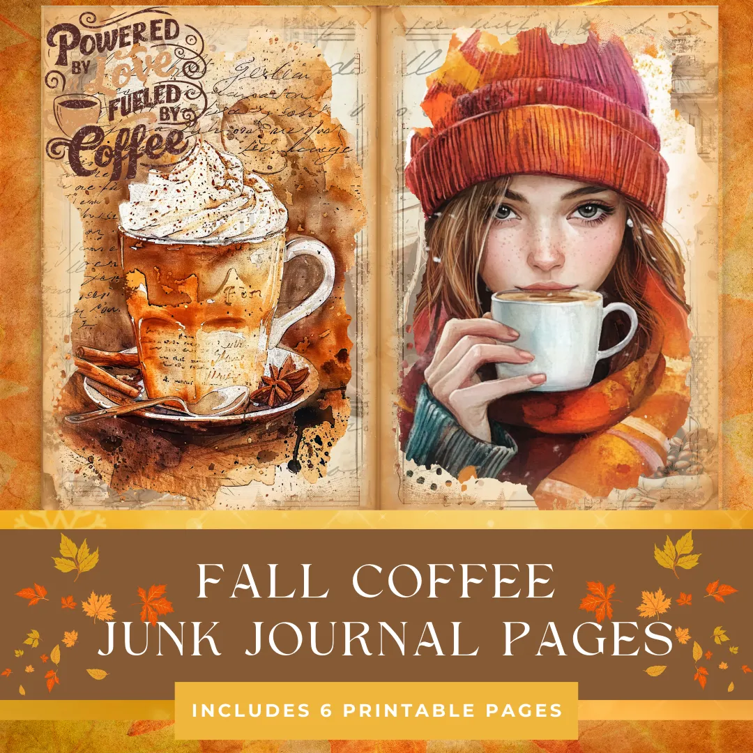 Fall Coffee Junk Journal Pages
