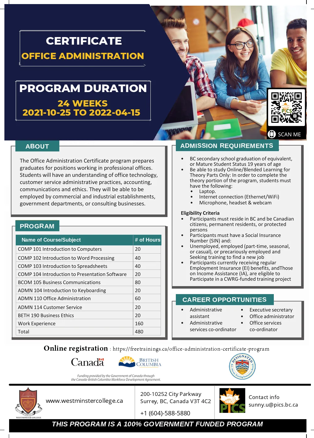 Certificate Office Administration