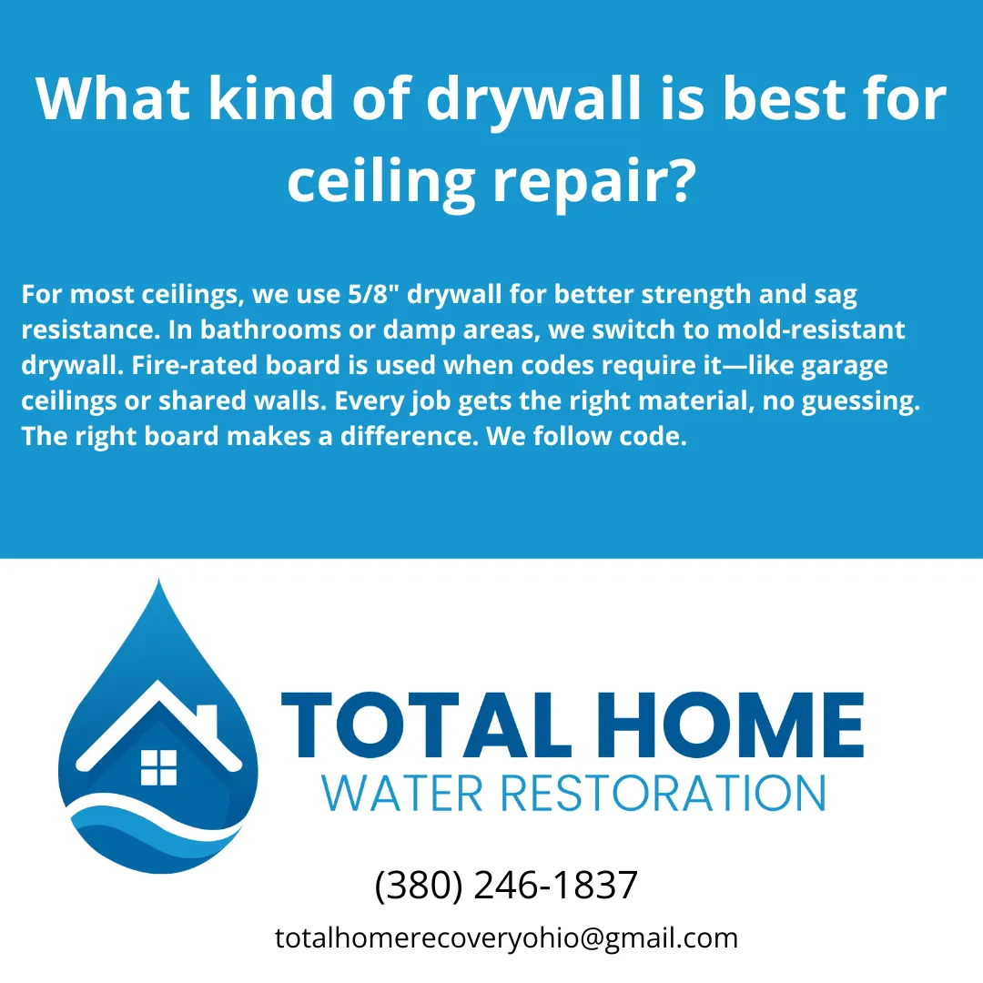 What kind of drywall is best for ceiling repair?