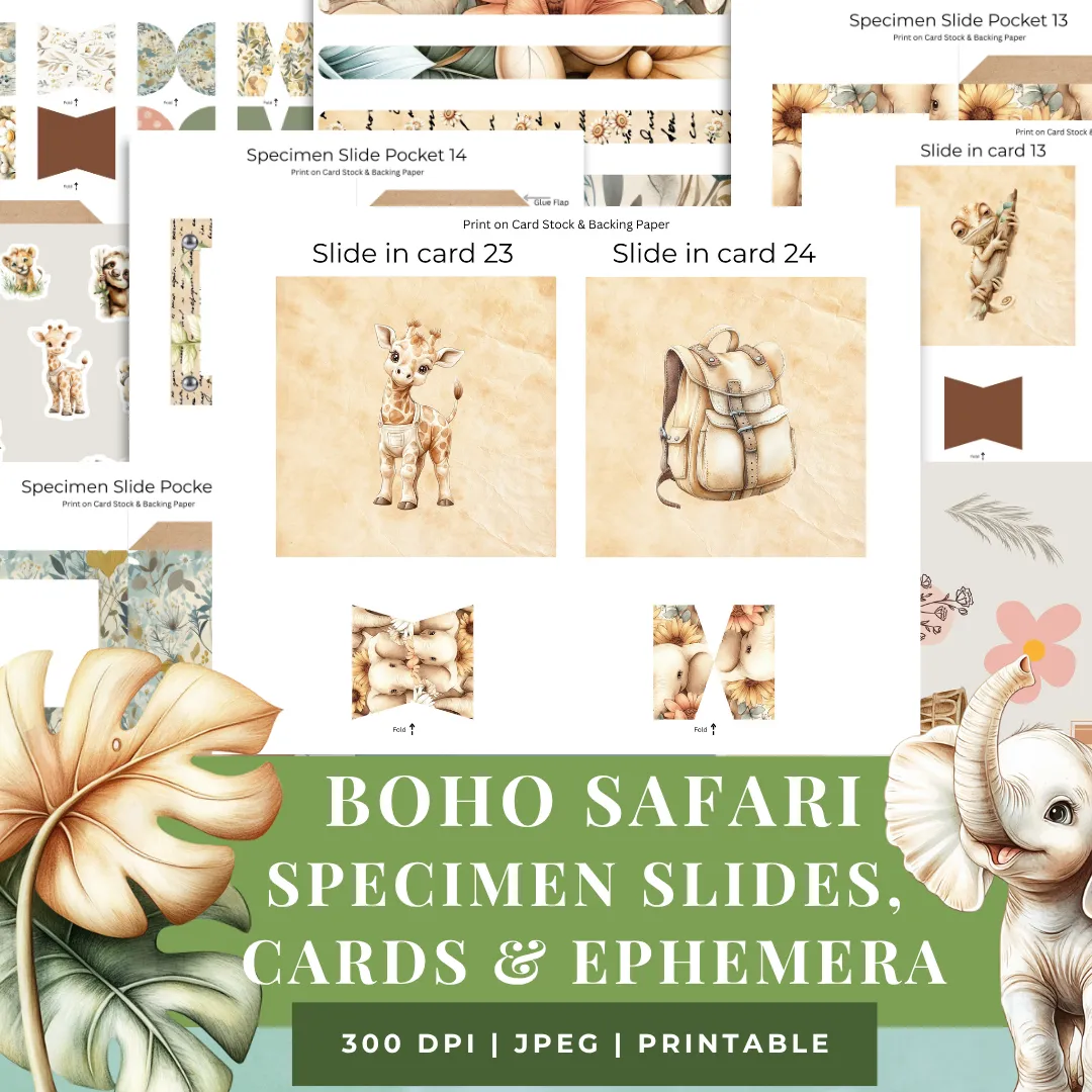 Boho Safari 2 Specimen Slides & Cards
